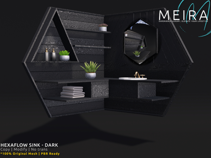 Second Life Marketplace - HexaFlow Sink - Dark